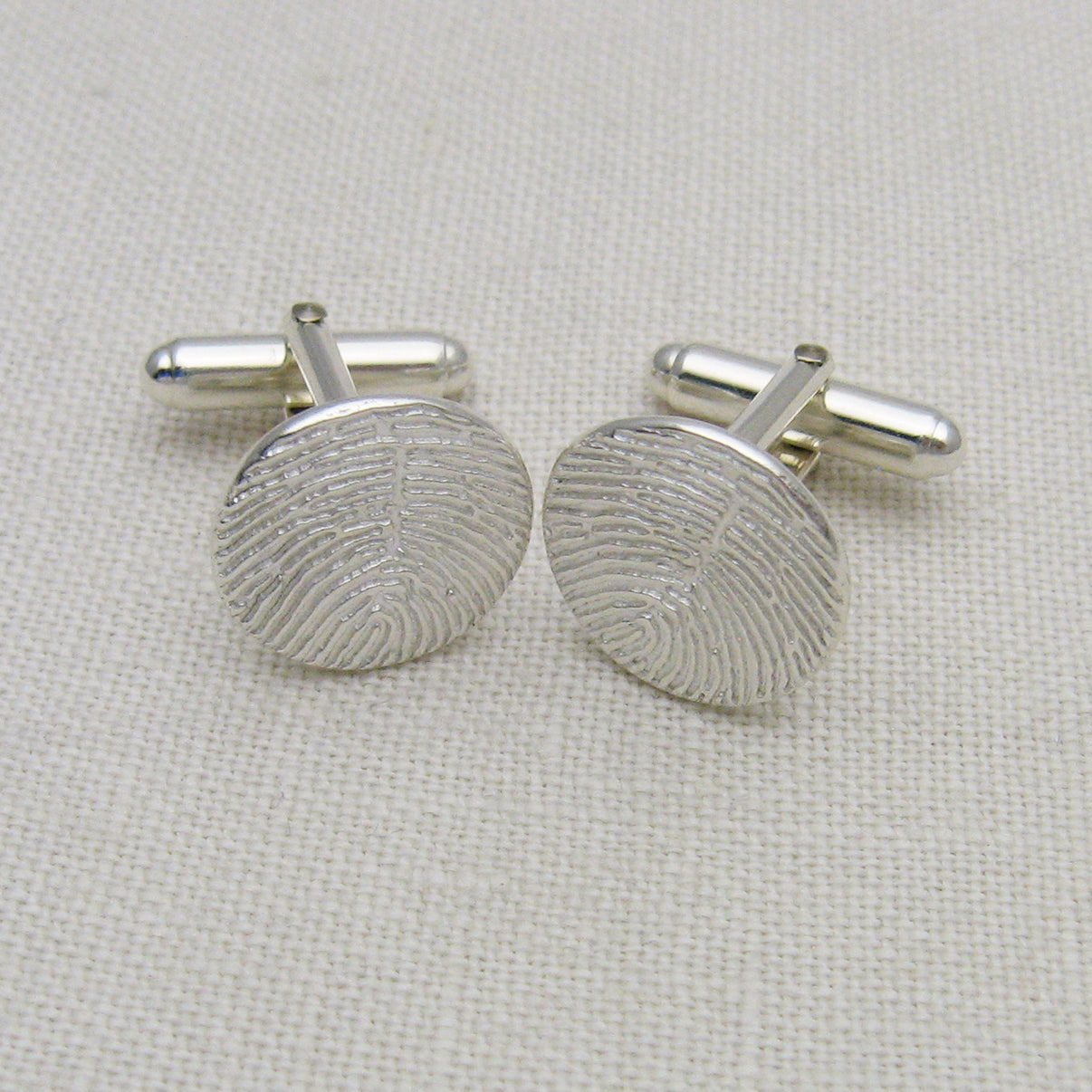 Cufflinks Engraved with Fingerprints, Handwriting, Footprints, Paw Pri ...