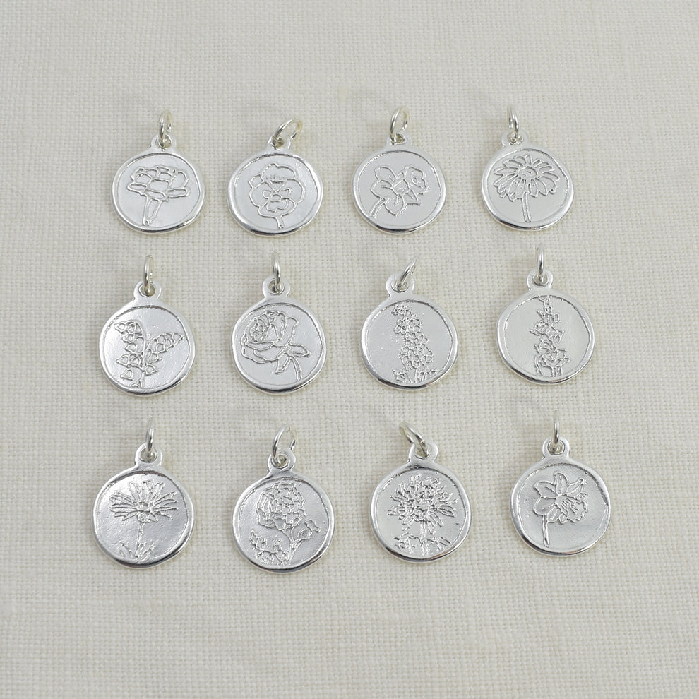 Birth Month Flower Charms | Sterling Silver – A Timeless Impression