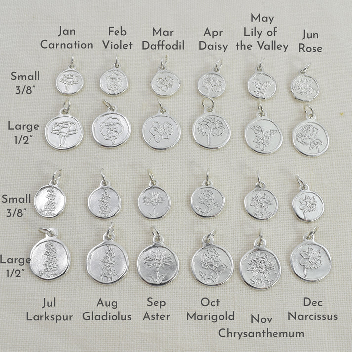 Birth Month Flower Charms | Sterling Silver – A Timeless Impression