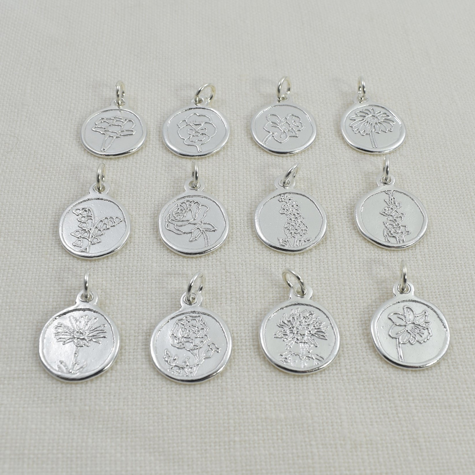Birth Month Flower Charms | Sterling Silver – A Timeless Impression